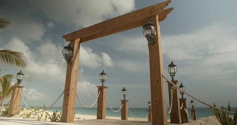 Family Walking Resort Path to Tropical B... | Stock Video | Pond5