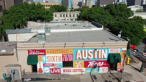 Famous Austin Mural Welcome to Historic ... | Stock Video | Pond5