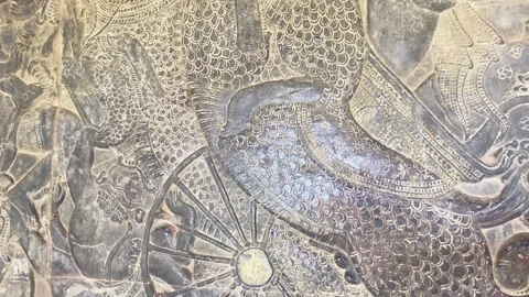 The famous bas-relief on the inside wall... | Stock Video | Pond5