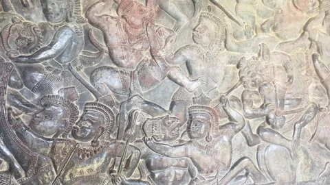 The famous bas-relief on the inside wall... | Stock Video | Pond5
