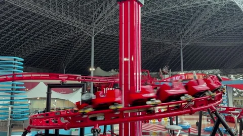 the famous Ferrari World theme park in A... | Stock Video | Pond5