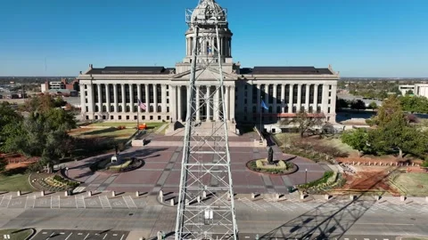 Famous oil rig on grounds of Oklahoma st... | Stock Video | Pond5