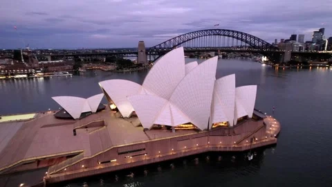 Famous opera house and Sydney downtown s... | Stock Video | Pond5