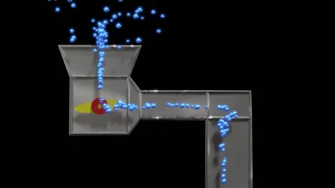 Fan forces air particles to flow in vent... | Stock Video | Pond5