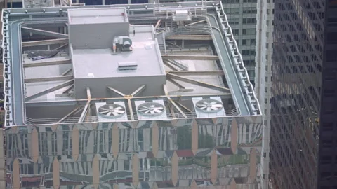 Fans of Air Conditioning System Spinning... | Stock Video | Pond5