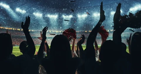 Fans clapping hands to cheer their favor... | Stock Video | Pond5