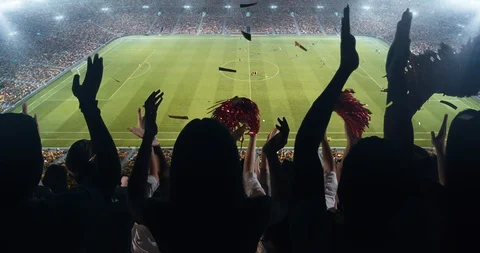 Fans clapping hands to cheer their favor... | Stock Video | Pond5