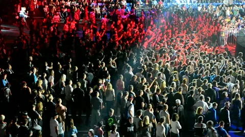 fans crowd dancing, Burn Battle School 2... | Stock Video | Pond5