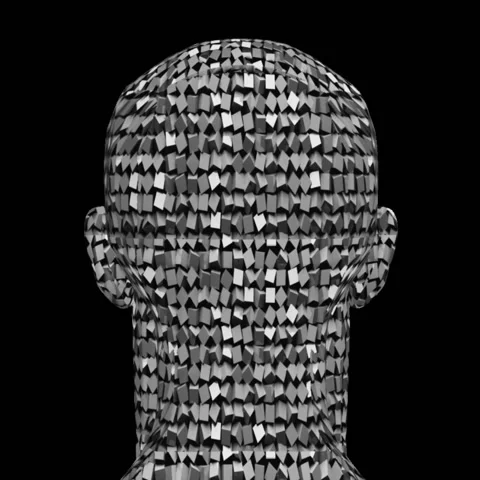 Rotating 3D Head Stock Video Footage | Royalty Free Rotating 3D Head ...