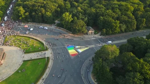 Fantastic aerial top view flight CSD Pri... | Stock Video | Pond5