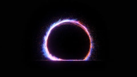 Fantastic magic portal on black backgrou... | Stock Video | Pond5