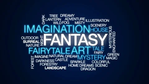 Fantasy animated word cloud, text design... | Stock Video | Pond5