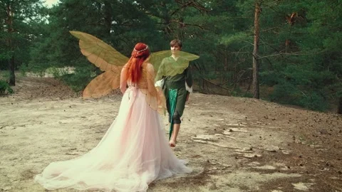 fantasy couple King man elf kissing face... | Stock Video | Pond5