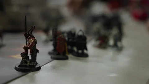 Fantasy Miniatures on game boards models... | Stock Video | Pond5