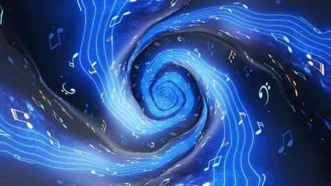 Fantasy Musical Notes Tunnel Animation B... | Stock Video | Pond5