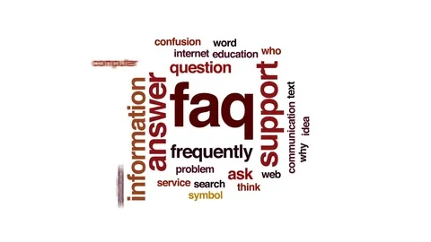 FAQ animated word cloud, text design ani... | Stock Video | Pond5