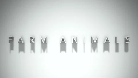 farm animals 3D title animation with sha... | Stock Video | Pond5