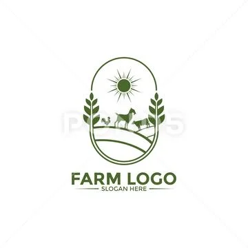 Farm logo design template, modern farm logo: Royalty Free #247299230
