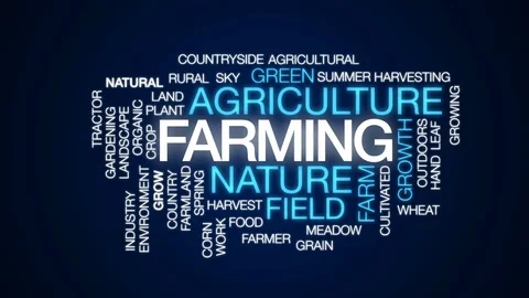 Farming animated word cloud, text design... | Stock Video | Pond5