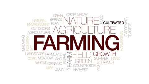 Farming animated word cloud, text design... | Stock Video | Pond5