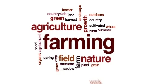 Farming animated word cloud, text design... | Stock Video | Pond5
