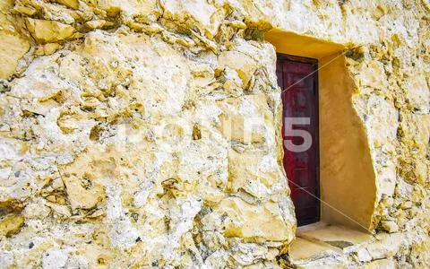 Faro de Tulum stone lighthouse door window details Tulum Mexico. Stock ...