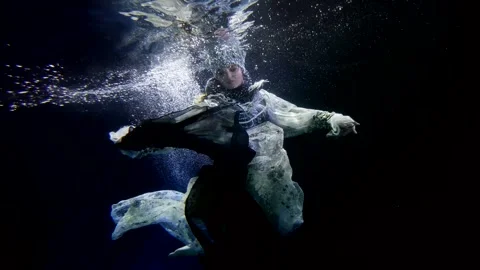 fascinating underwater shot with floatin... | Stock Video | Pond5