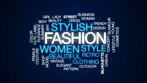 Fashion animated word cloud, text design... | Stock Video | Pond5