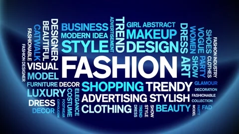 Fashion animated word cloud,animation te... | Stock Video | Pond5