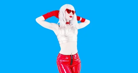 Fashion animation gif. Blonde model danc... | Stock Video | Pond5