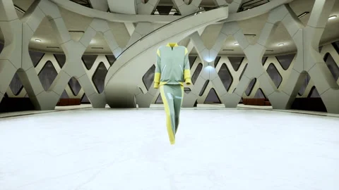 Fashion show in 3D: an invisible model i... | Stock Video | Pond5