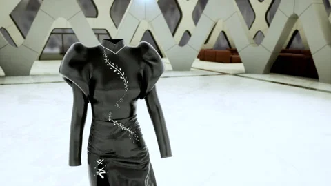 Fashion show in 3D: an invisible model i... | Stock Video | Pond5