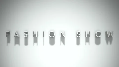 fashion show 3D title animation white te... | Stock Video | Pond5