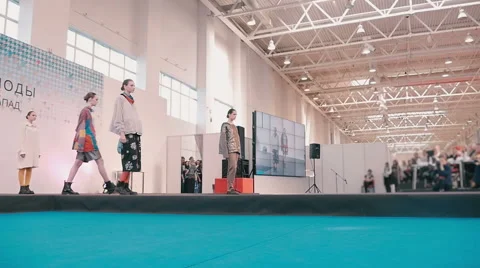 Female Models Catwalk Stock Video Footage | Royalty Free Female Models ...