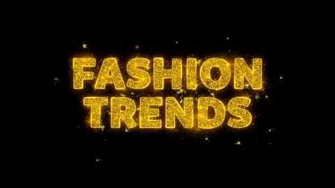 Fashion Trends Text Sparks Particles on ... | Stock Video | Pond5
