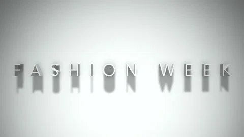 fashion week 3D title animation white te... | Stock Video | Pond5