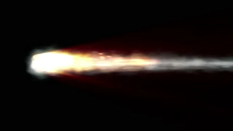 Fast Blazing Asteroid Meteor on black ba... | Stock Video | Pond5