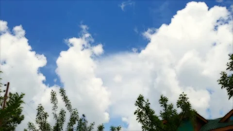Fast clouds Time-lapse landscape clouds ... | Stock Video | Pond5