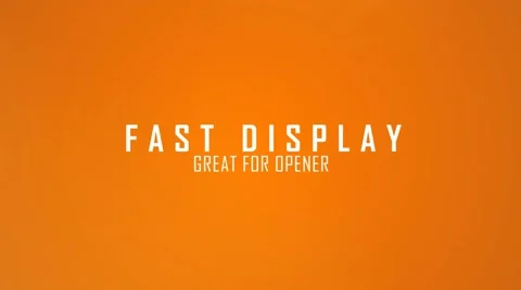 Fast Display ~ After Effects Project ~ AE #60359480 | Pond5