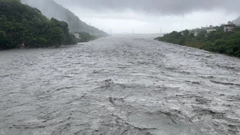 Fast Flowing River Flood Waters After Tr... | Stock Video | Pond5