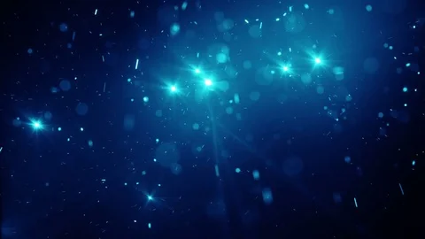 Fast flying blue glow particles abstract... | Stock Video | Pond5