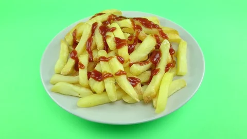 Fast Food on the green screen | Stock Video | Pond5