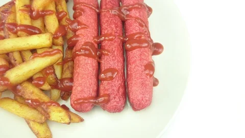 Fast Food on the green screen | Stock Video | Pond5