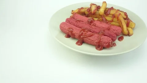 Fast Food on the green screen | Stock Video | Pond5