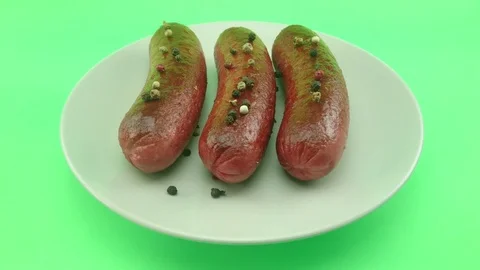 Fast Food on the green screen | Stock Video | Pond5