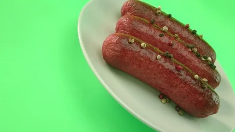 Fast Food on the green screen | Stock Video | Pond5