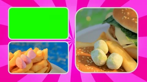 Fast Food Menu - Sunburst - Green Screen... | Stock Video | Pond5