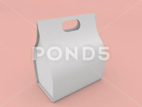 Fast food packaging mockup on a pink background. ~ Clip Art #265601831