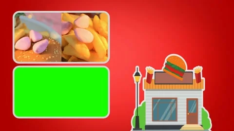Fast Food - Vector Animation - Green S... | Stock Video | Pond5