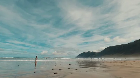 Fast forward beach landscape summer time... | Stock Video | Pond5